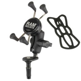 RAM Mount Fork Stem Mount w/Short Double Socket Arm & Universal X-Grip ...